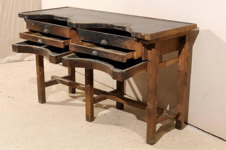 Dutch Wooden Vintage Jeweler's Work / Console Table at 1stDibs | dutch ...