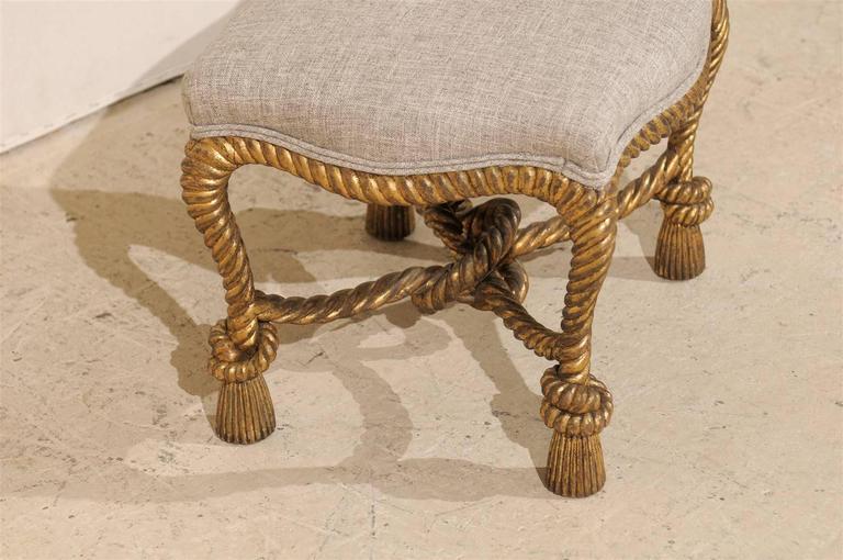Italian Carved and Gilded Rope and Tassel Wooden Stool at 1stDibs ...