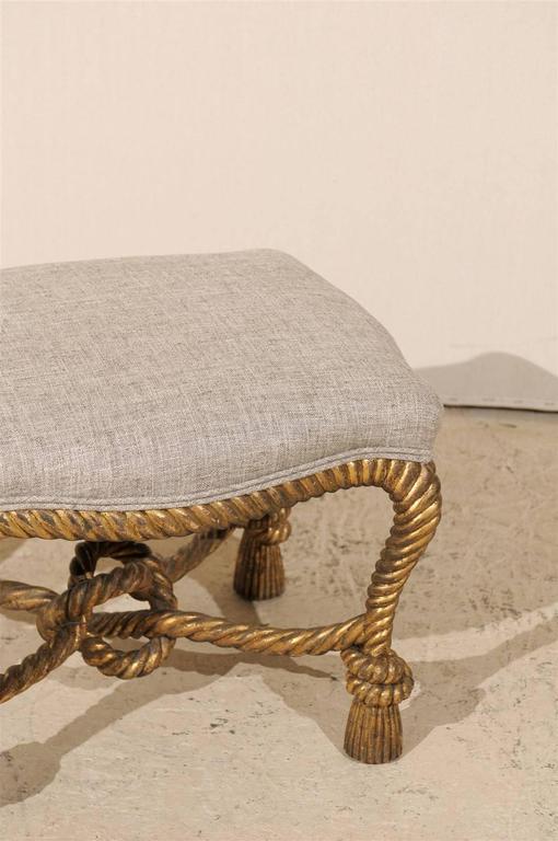 Italian Carved and Gilded Rope and Tassel Wooden Stool at 1stDibs ...