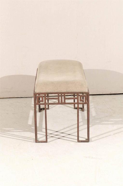 Art Deco Style Geometrical Pattern Bench with Square and Circle Shapes ...