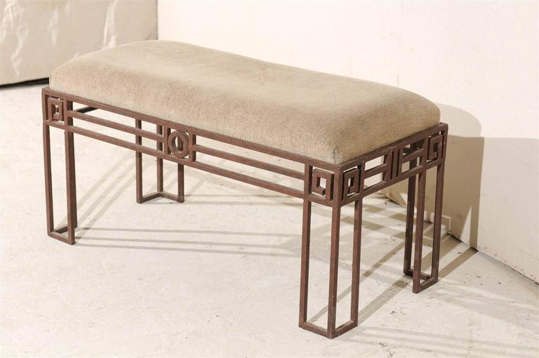 Art Deco Style Geometrical Pattern Bench with Square and Circle Shapes ...