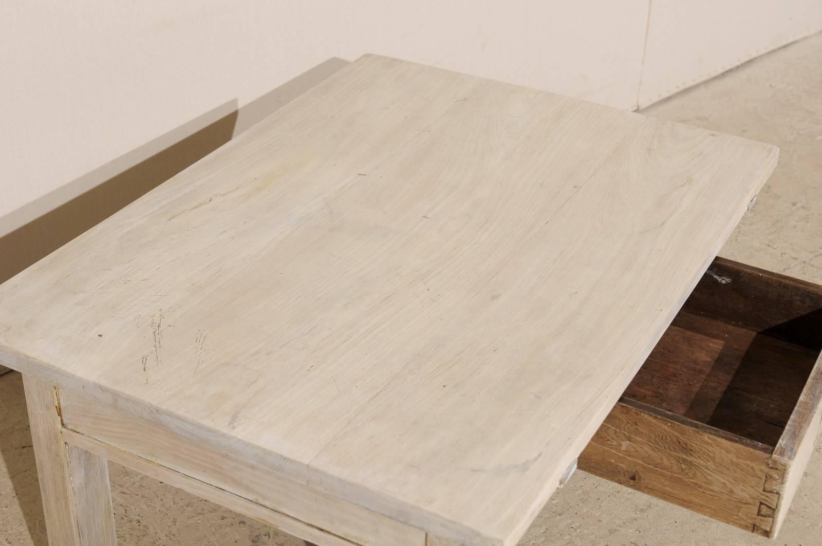 Belgian Cream Color Coffee Table with Single Drawer from the 1920s at ...