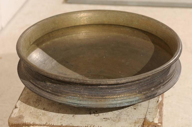 Southern Indian Uruli Vessel of Heavy Bell Metal in Aged Bronze and ...