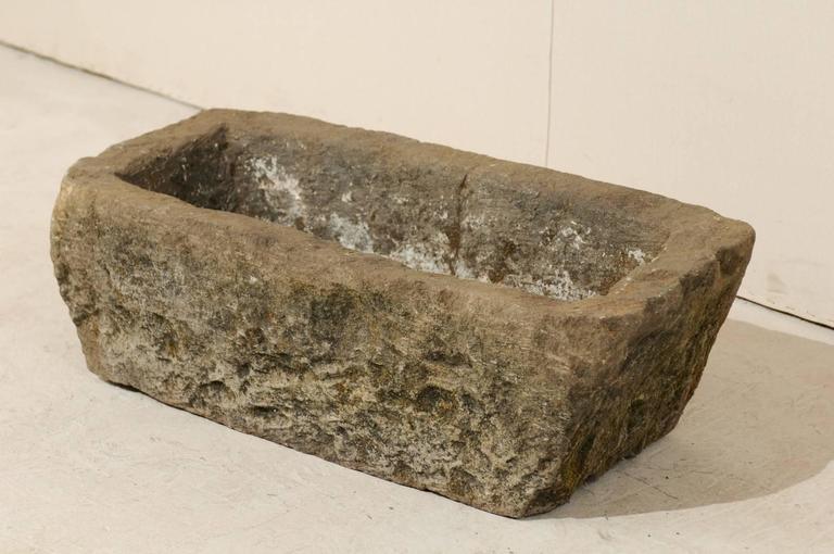 Strong Rustic Stone Trough / Planter for Indoor / Outdoor Use of Medium ...