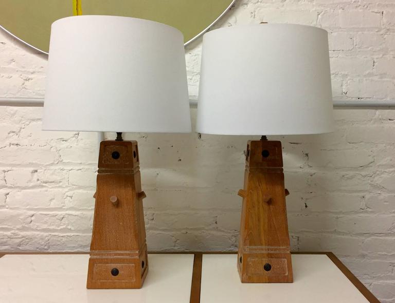 Limed Oak Table Lamps at 1stDibs