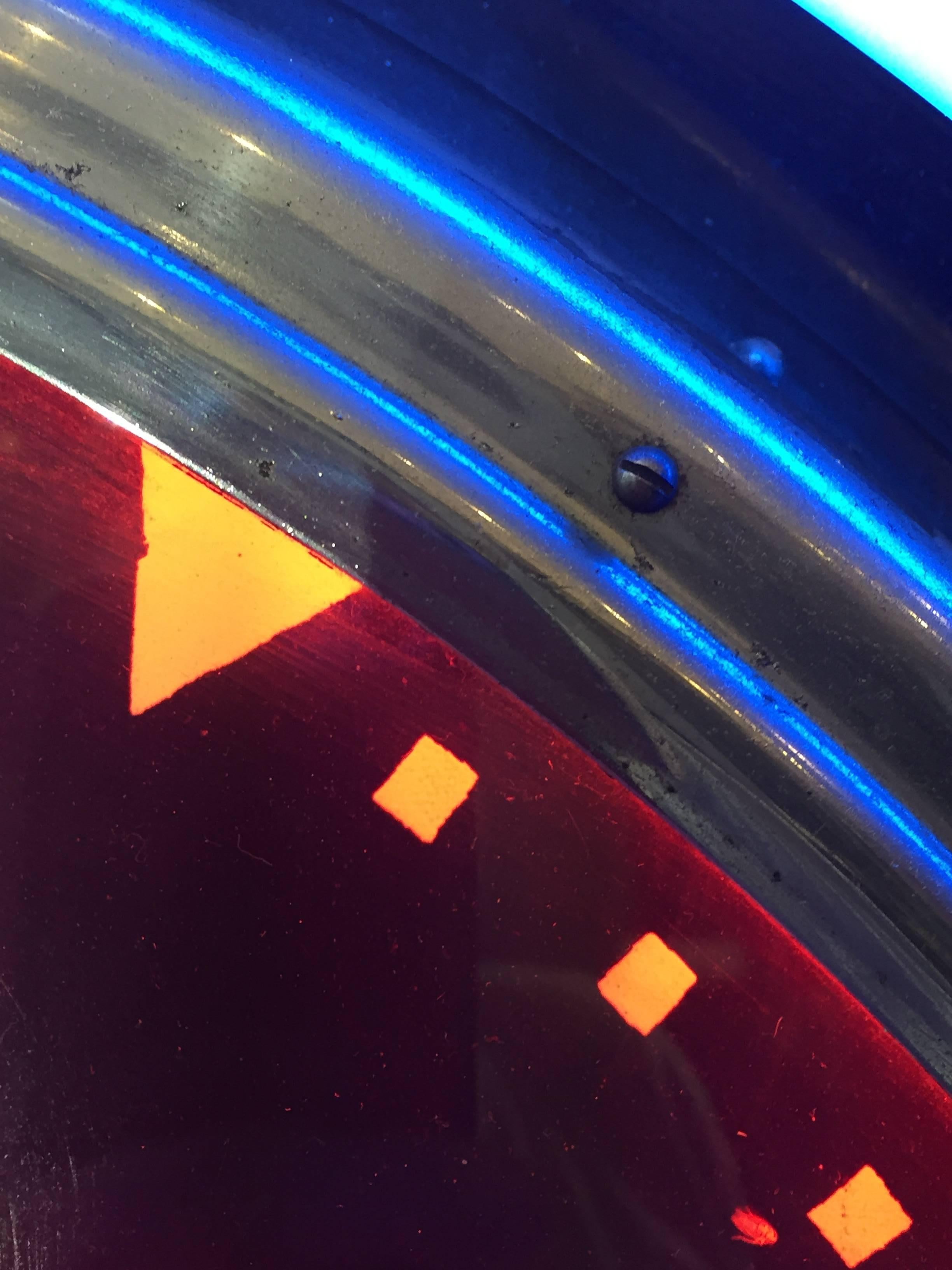 Bold and Colorful Neon Wall Clock by Glo Dial Corporation at 1stDibs