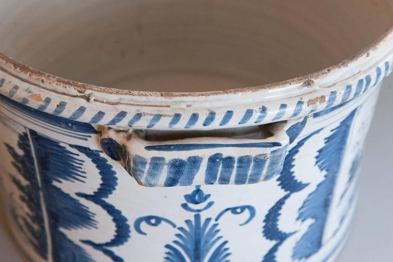18th Century Blue and White Faience 'Pot a Oranger' Nevers, France at ...