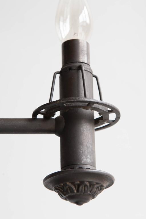 Pair of Early 19th Century Patinated Bronze Twin Arm Colza Argand Oil ...