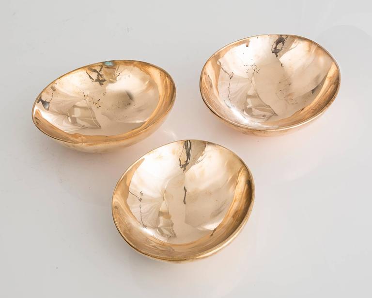 Large "Egg" Tall Bowl in Polished Bronze, Designed and Made by Alma ...