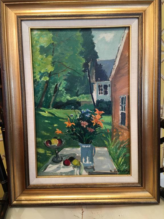 American Post-Impressionist Painting "Southampton Garden" by Nicola ...