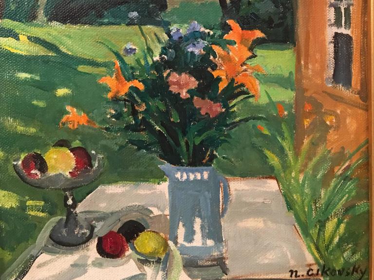 American Post-Impressionist Painting "Southampton Garden" by Nicola ...