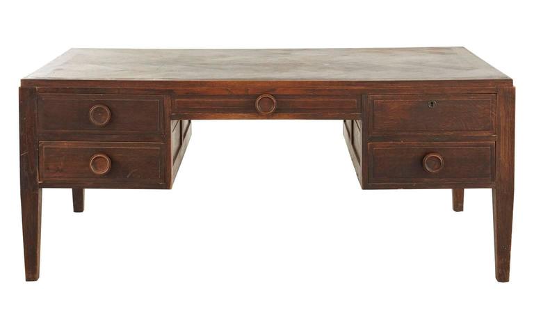 Vintage Wood Partners Desk at 1stDibs