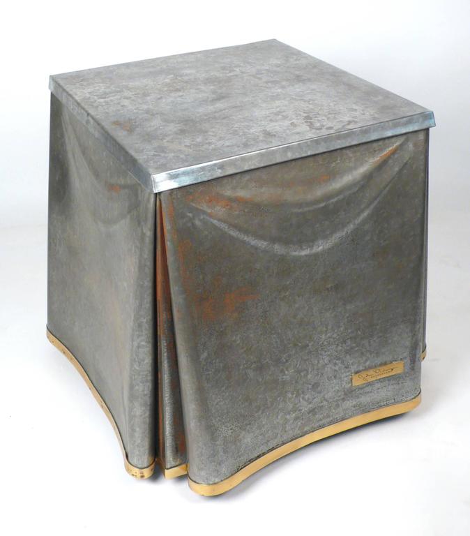 John Dickinson Galvanized Steel Occasional Table at 1stDibs