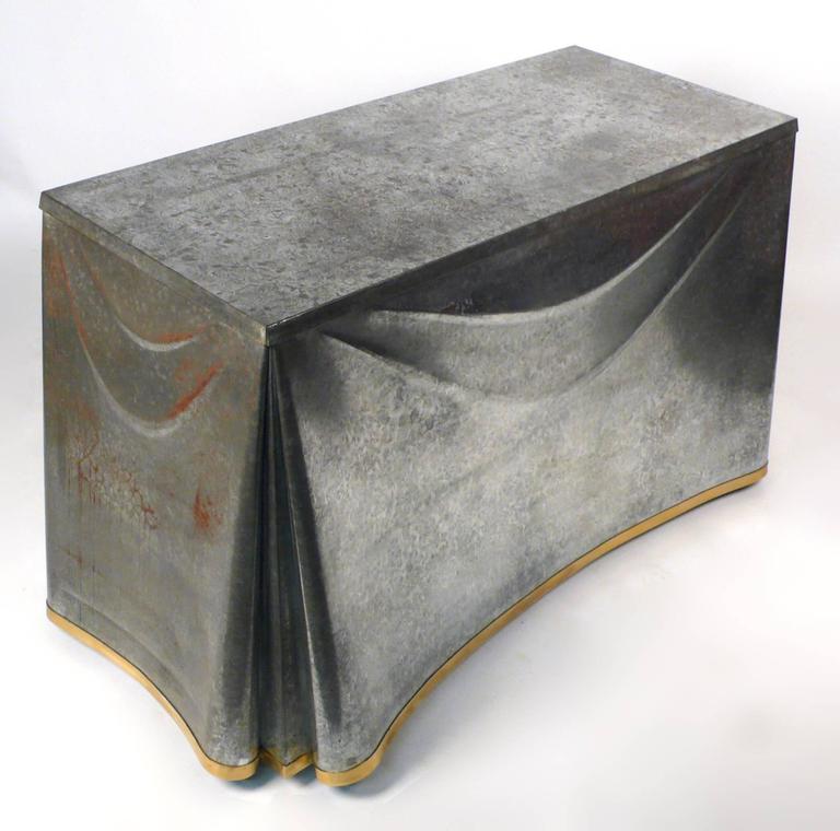 John Dickinson Galvanized Steel Console at 1stDibs
