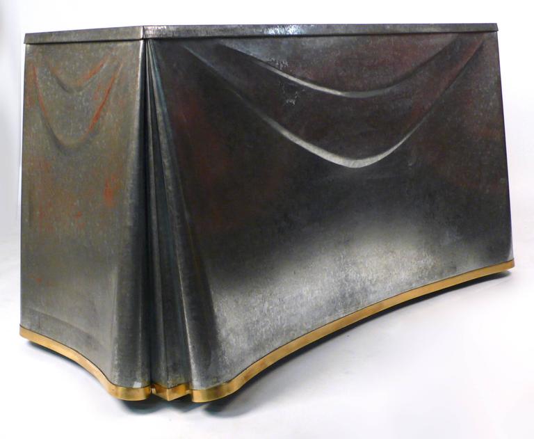 John Dickinson Galvanized Steel Console at 1stDibs