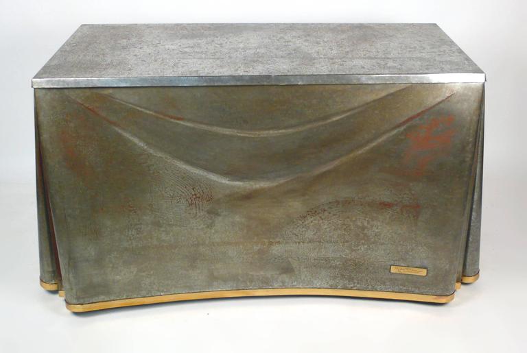 John Dickinson Galvanized Steel Console at 1stDibs