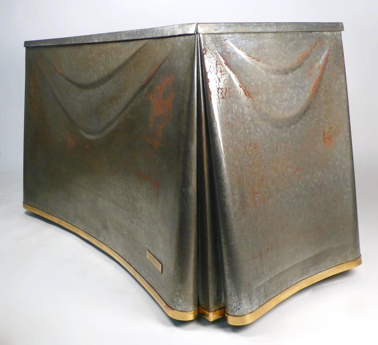 John Dickinson Galvanized Steel Console at 1stDibs