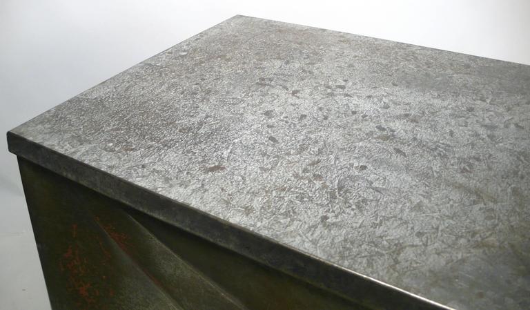 John Dickinson Galvanized Steel Console at 1stDibs
