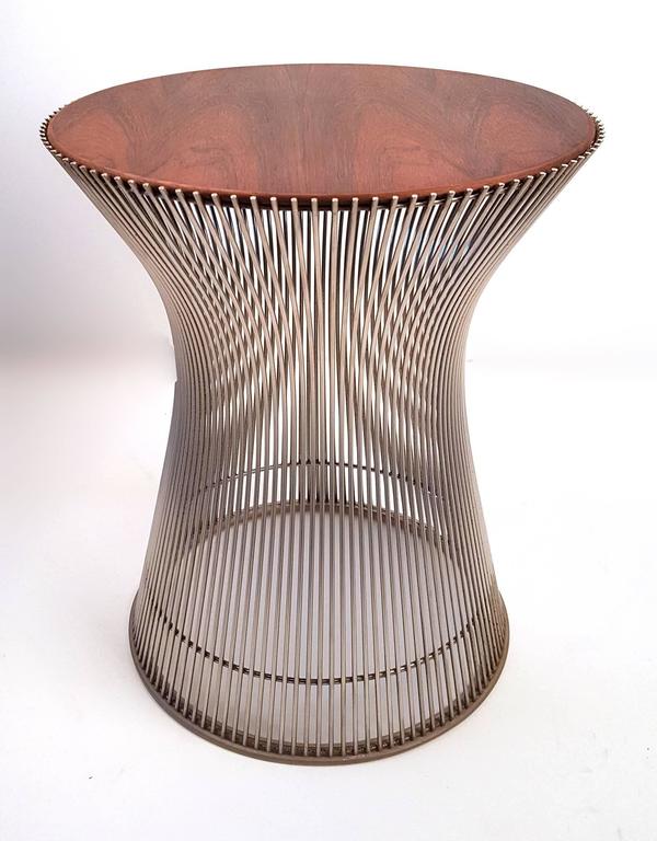 Brazilian Rosewood Warren Platner Side Table at 1stDibs