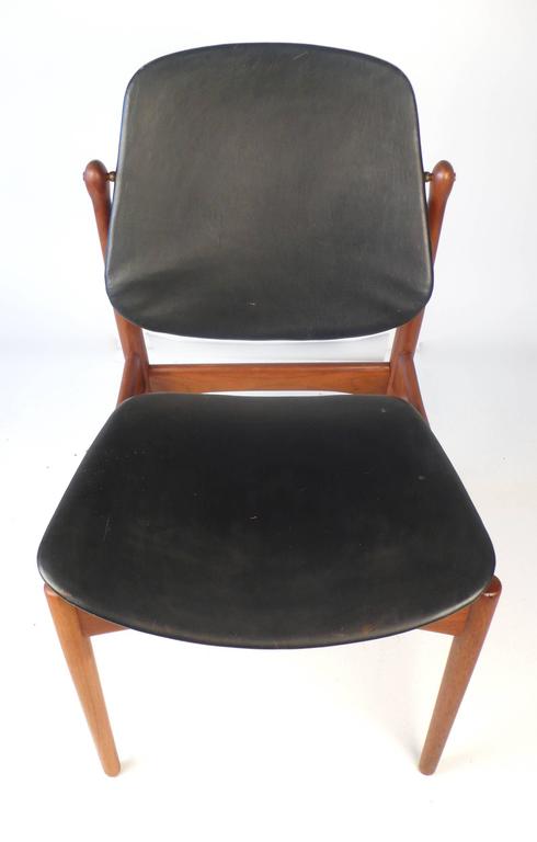 Six Arne Vodder Solid Teak Dining Chairs at 1stDibs