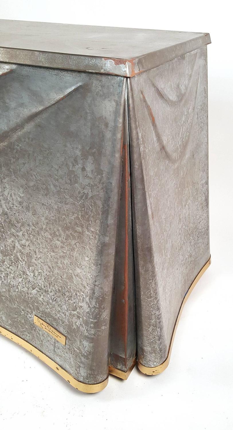 Galvanized Steel Console by John Dickinson at 1stdibs