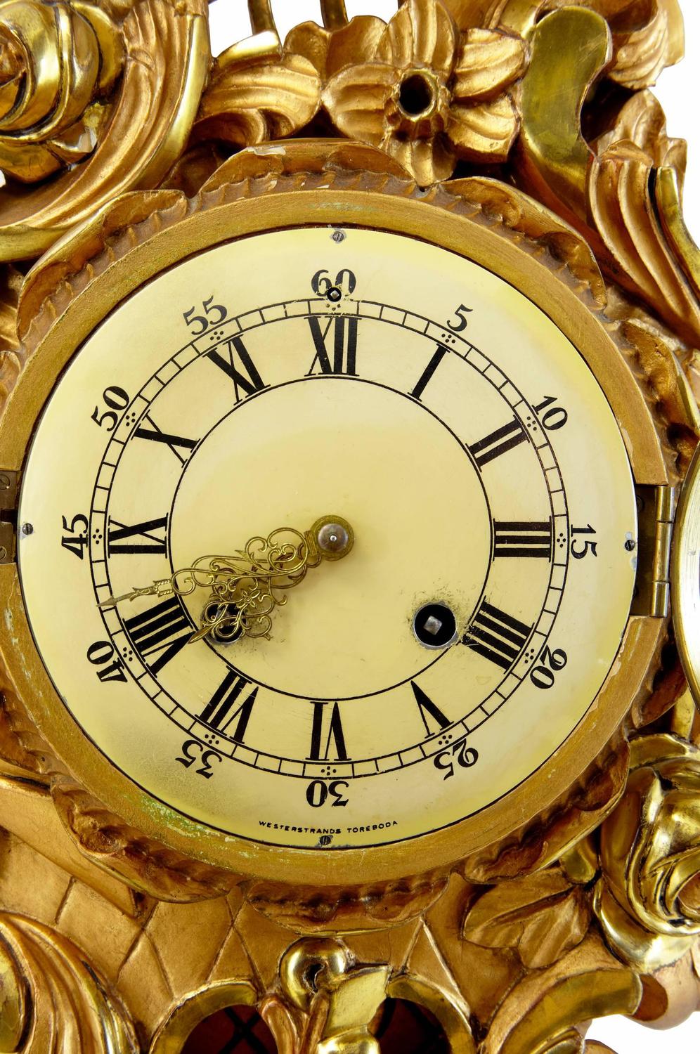 20th Century Swedish Westerstrand Rococo Style Gilt Carved Wood Wall ...