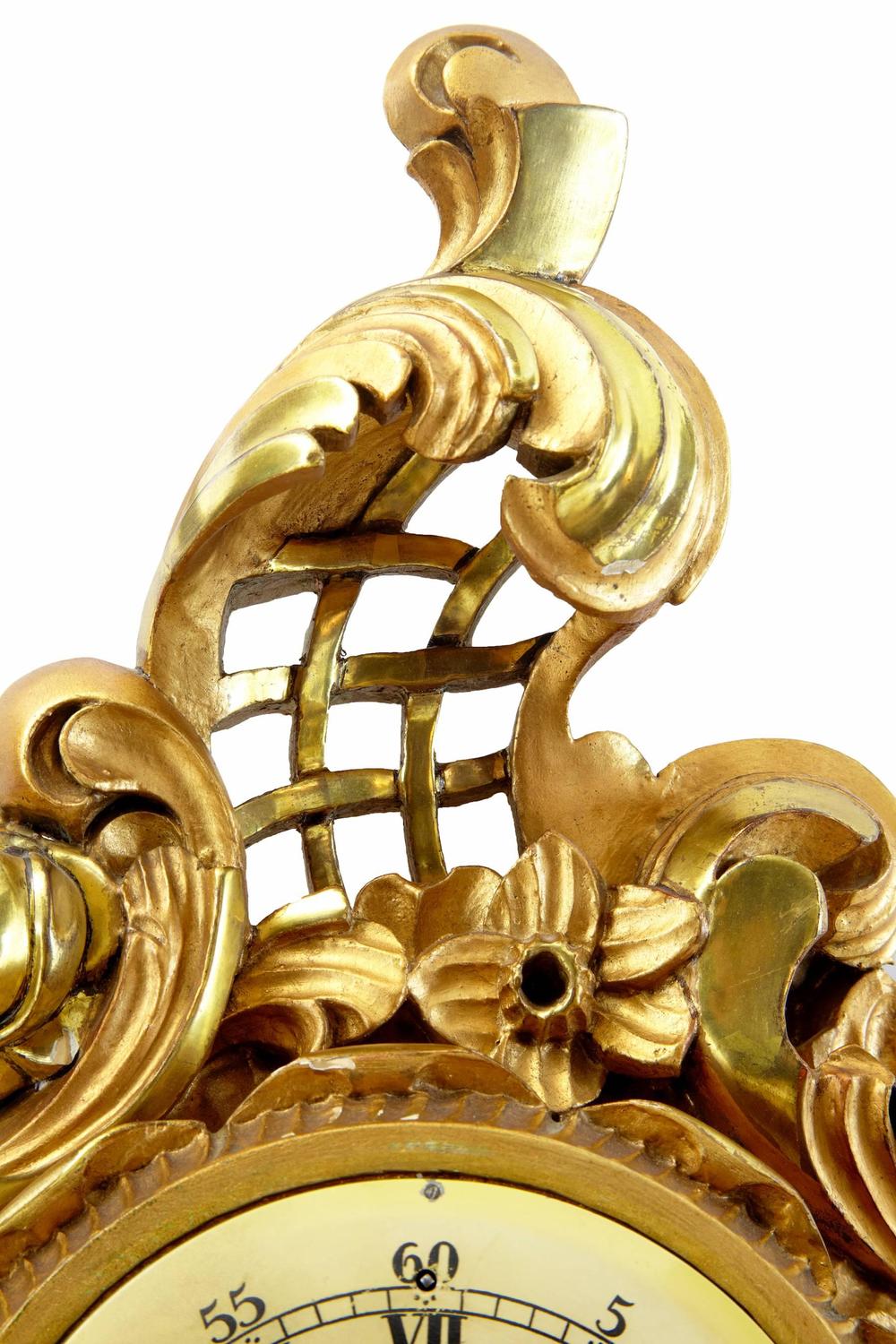 20th Century Swedish Westerstrand Rococo Style Gilt Carved Wood Wall ...