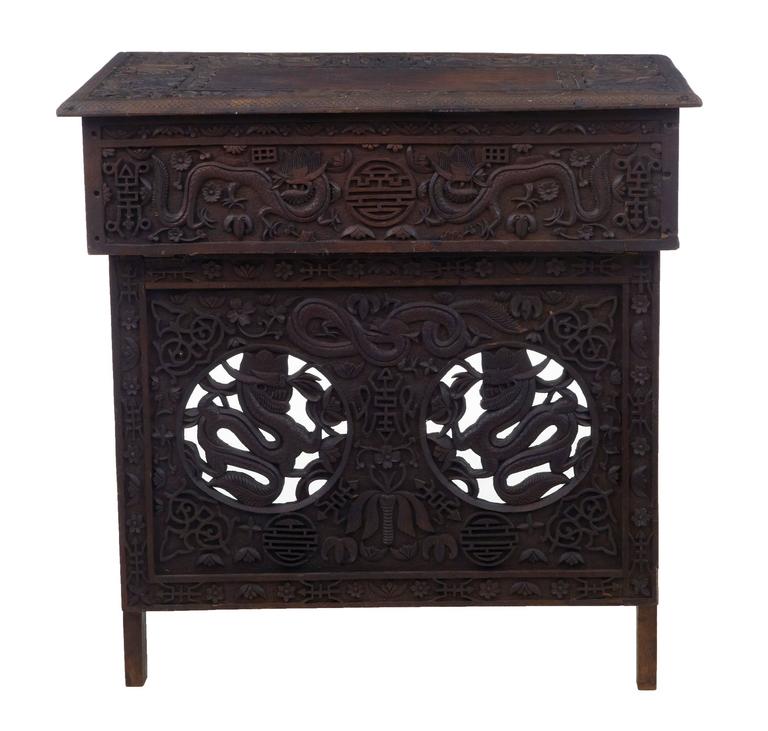 19th Century Chinese Hardwood Folding Traveling Desk Table at 1stDibs