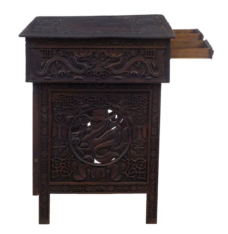 19th Century Chinese Hardwood Folding Traveling Desk Table at 1stDibs