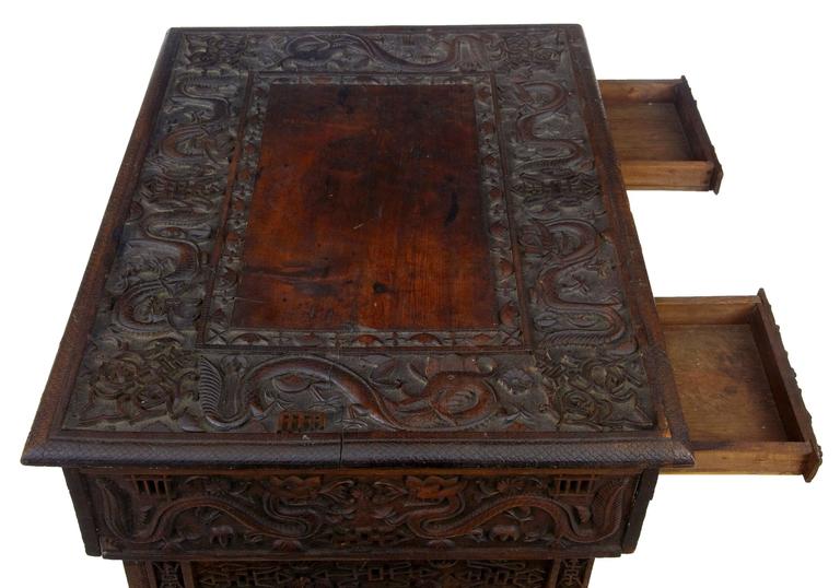 19th Century Chinese Hardwood Folding Traveling Desk Table at 1stDibs