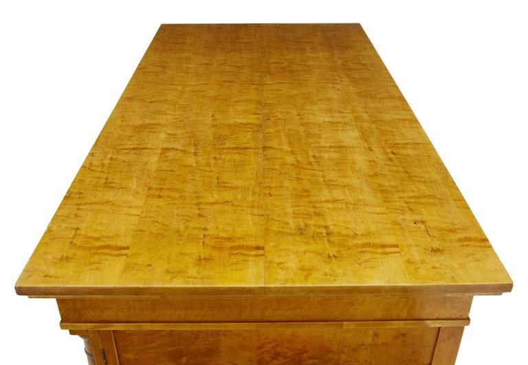 Impressive 19th Century Large Swedish Birch Desk at 1stDibs