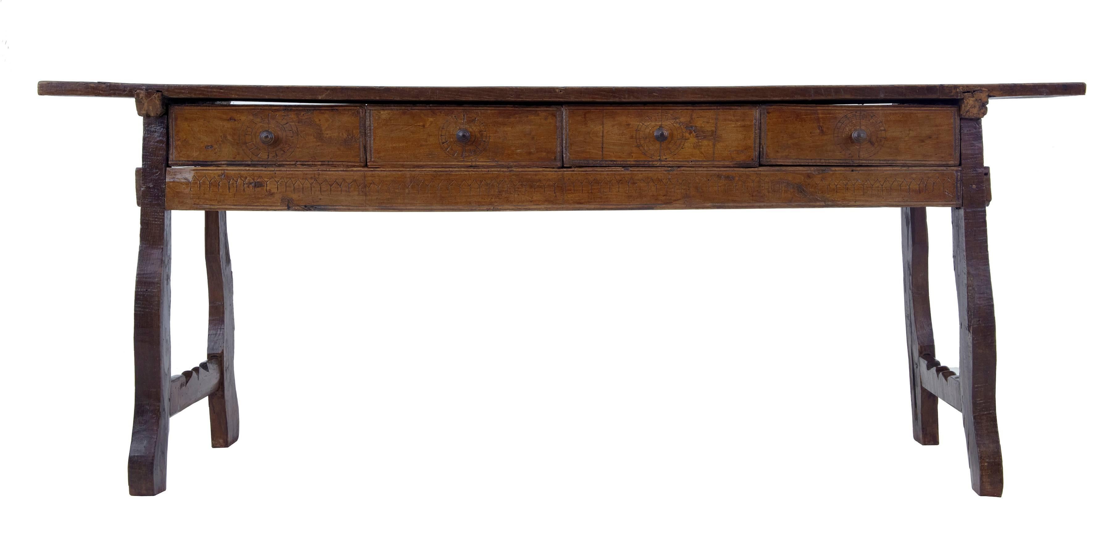 18th Century Spanish Chestnut Serving Table at 1stDibs