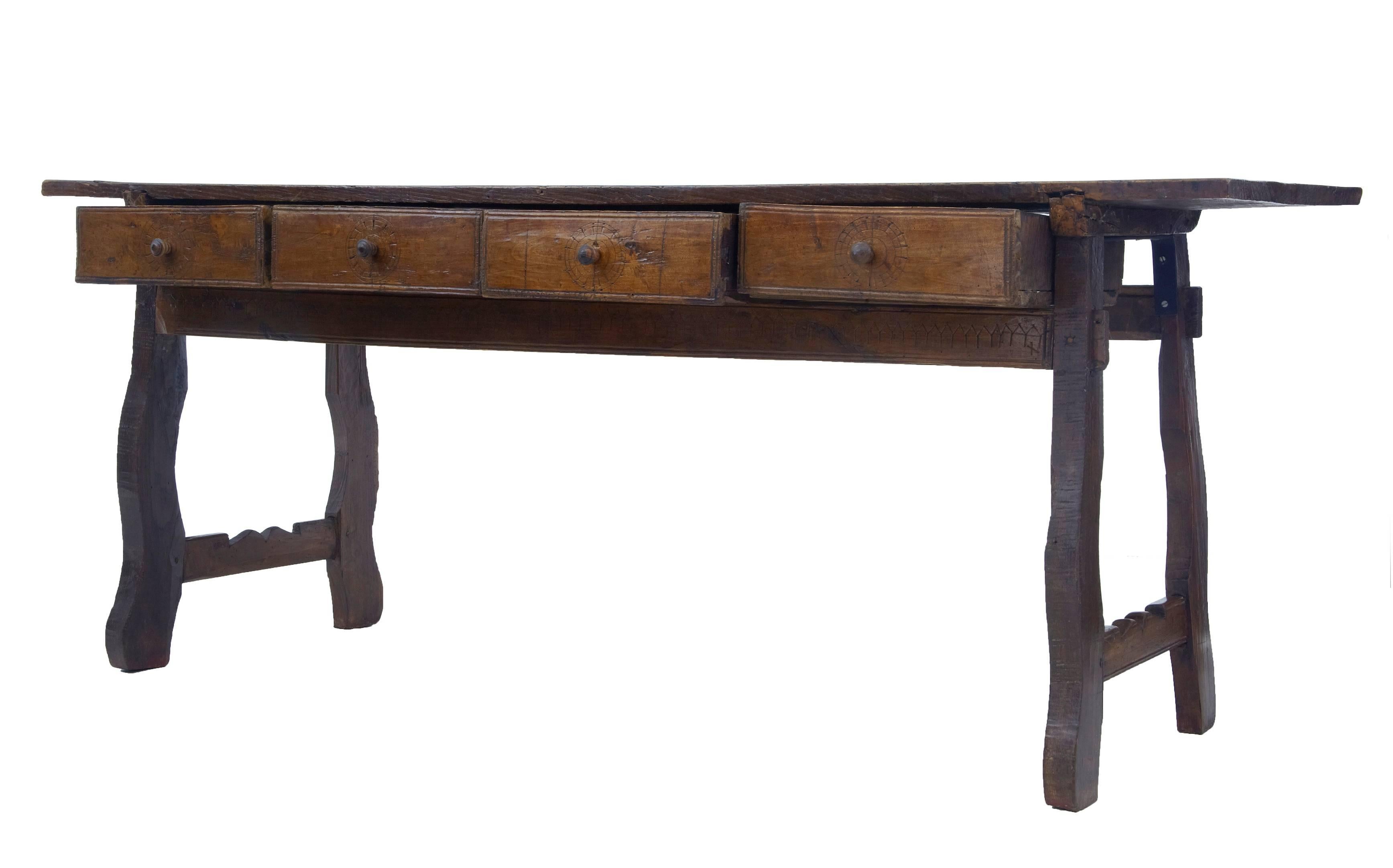 18th Century Spanish Chestnut Serving Table at 1stDibs