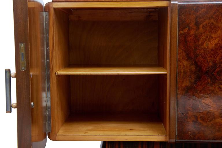 1920s Art Deco Walnut and Birch Large Sideboard at 1stDibs