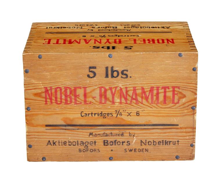 1960s Decorative Pine Dynamite Box at 1stDibs