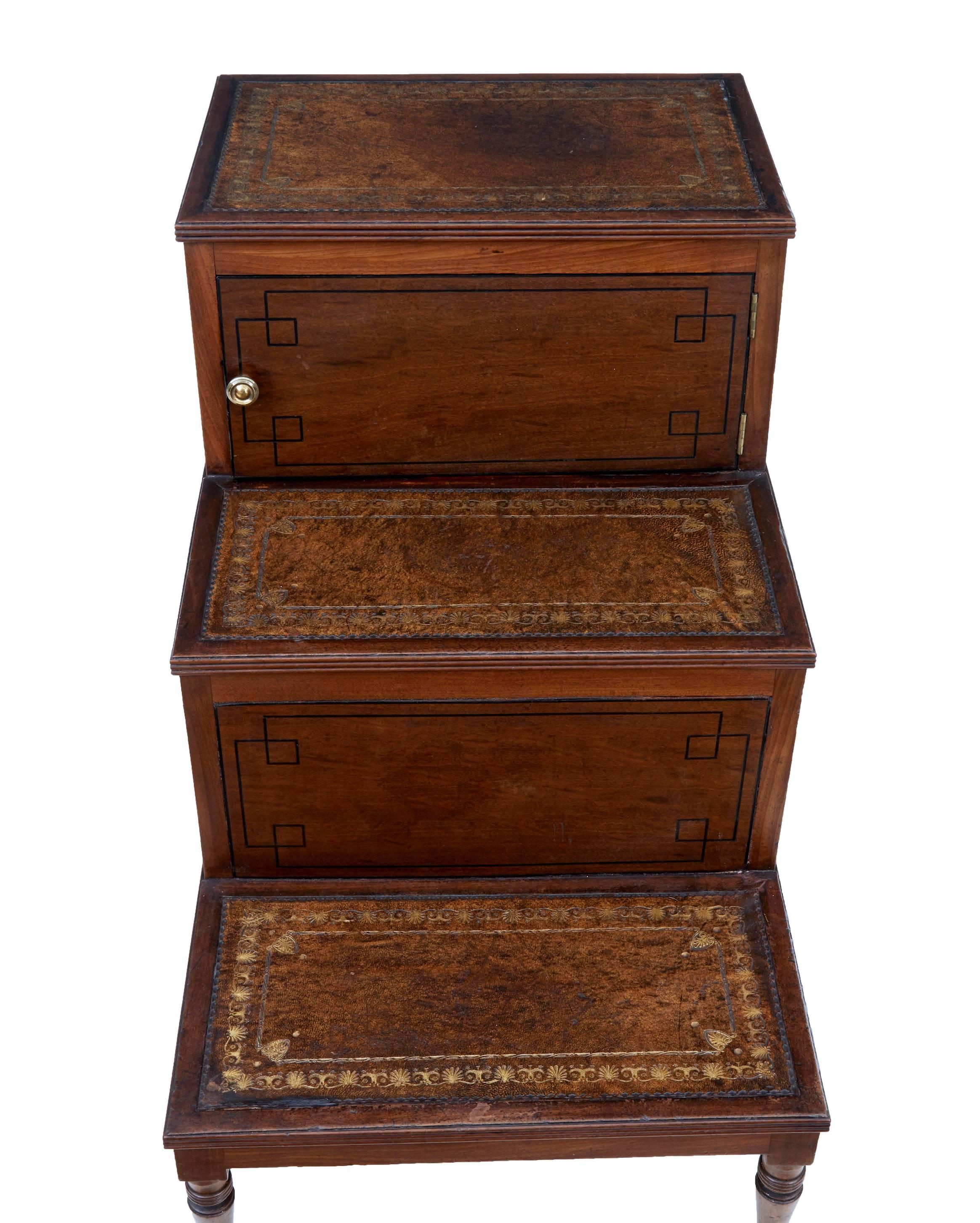 19th Century Set of Mahogany Library Steps at 1stDibs | mahogany steps