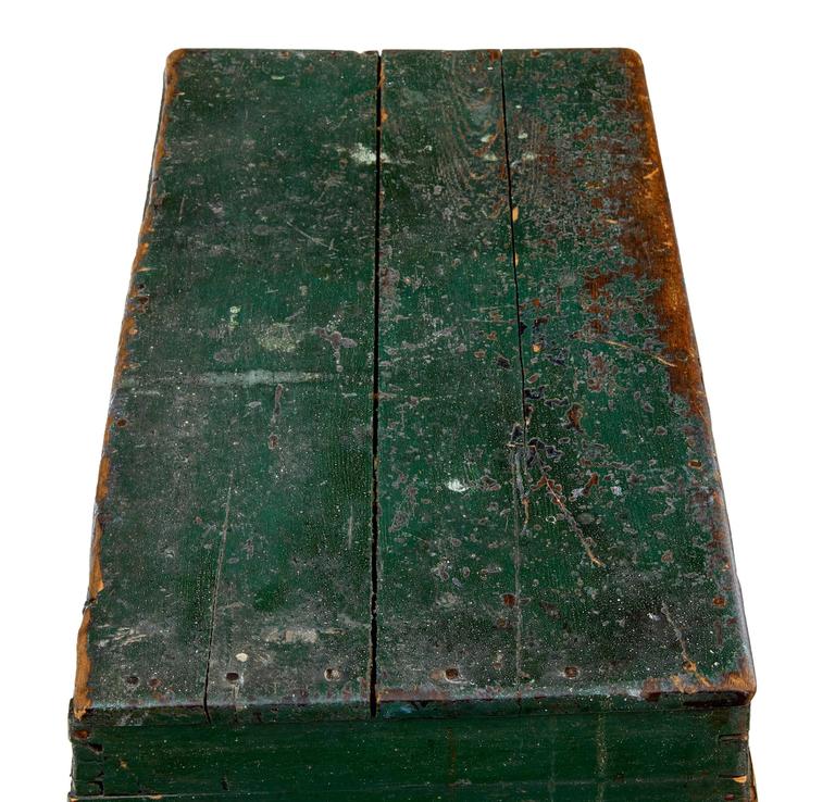 19th Century Rustic Swedish Pine Box at 1stDibs