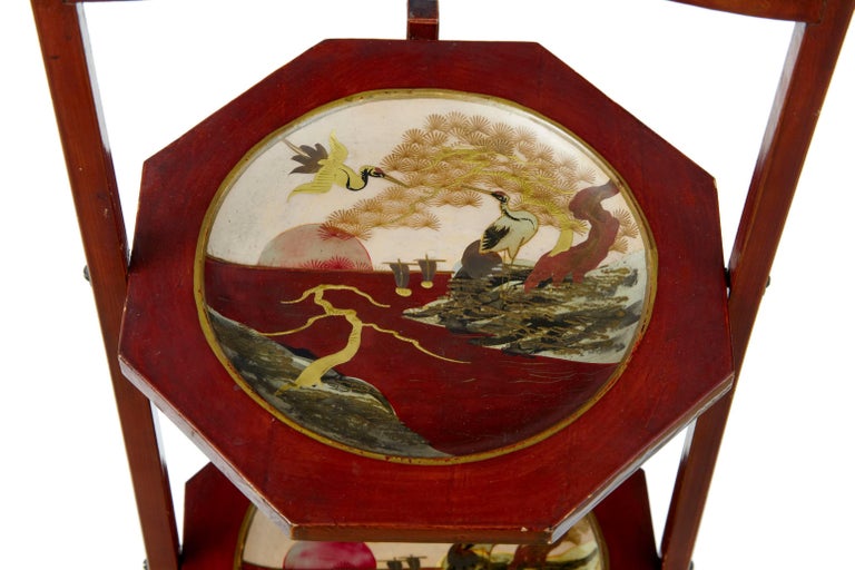 1920s Japanese Lacquered Three-Tier Cake Stand at 1stDibs