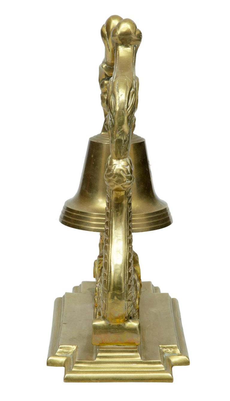19th Century Victorian Brass Decorative Dinner Bell at 1stDibs