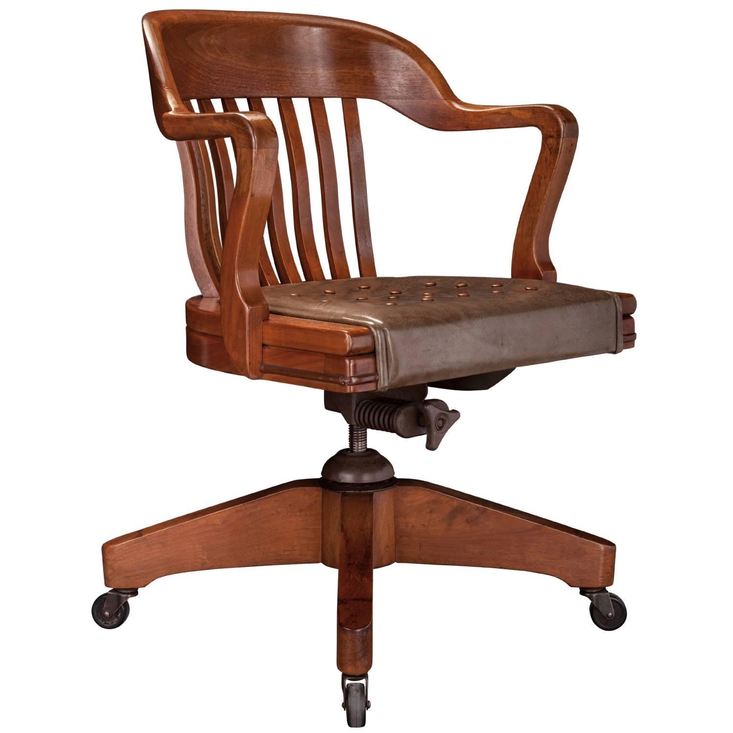 Gunlocke Swivel Chair at 1stdibs