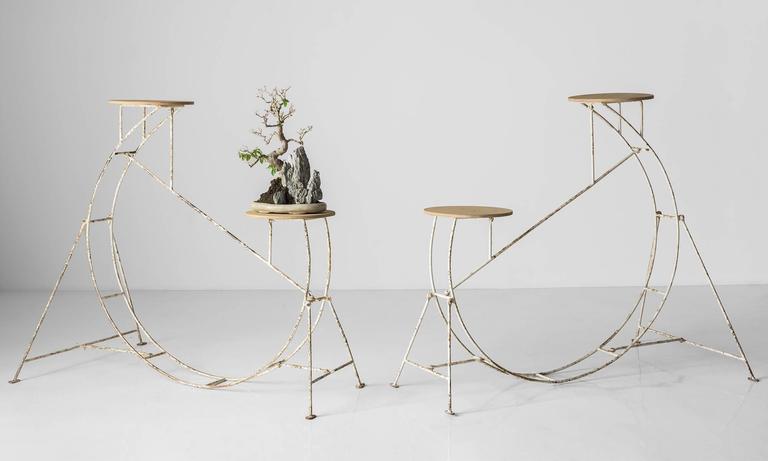 Pair of Industrial Display Stands at 1stDibs