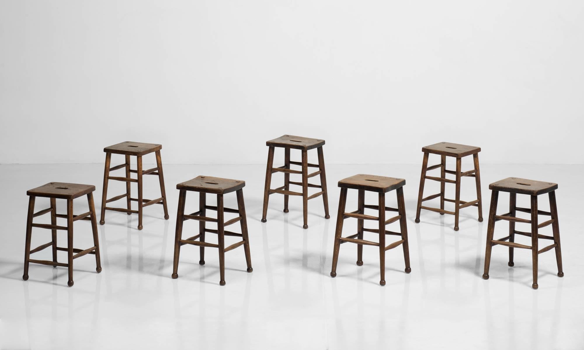 Elm Slab and Ash Stool, circa 1880 at 1stDibs