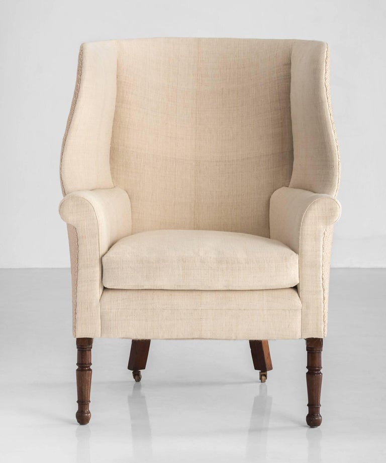 Regency Barrel Back Wing Chair, circa 1830 at 1stDibs
