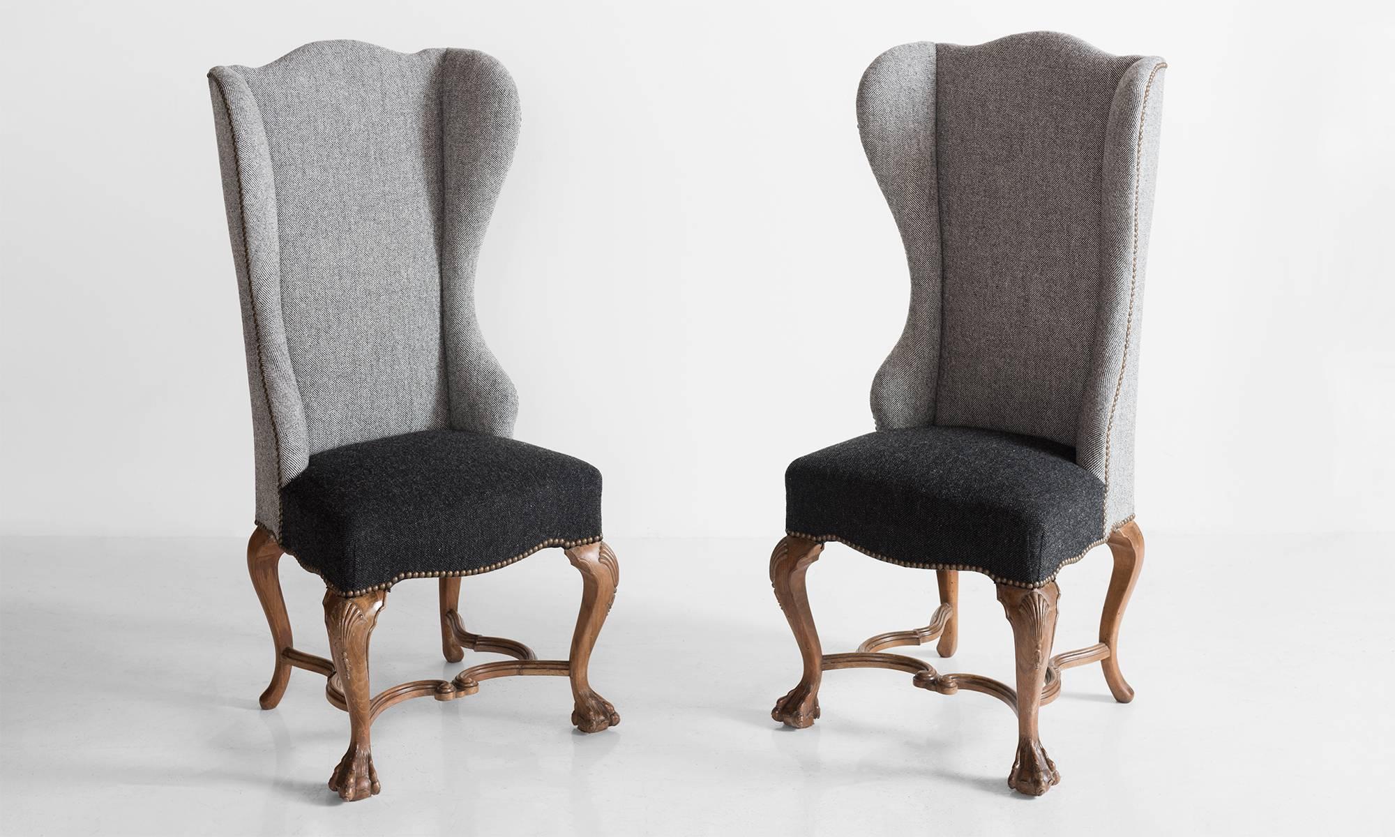 Pair of Narrow Wingback Chairs, circa 1900 at 1stDibs | narrow wing ...