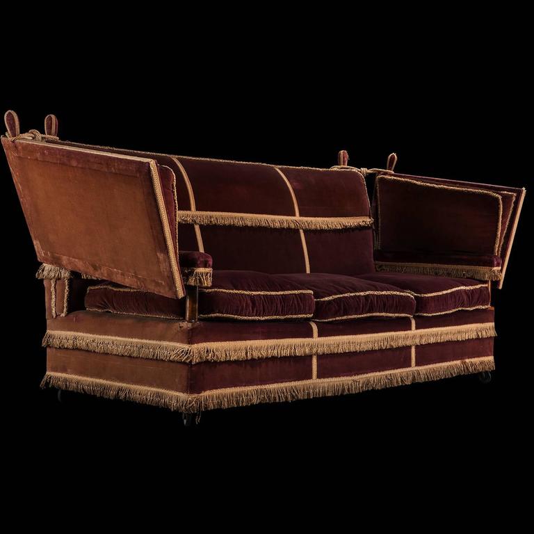 Velvet Knole Sofa at 1stDibs | antique knole sofa for sale, knole ...