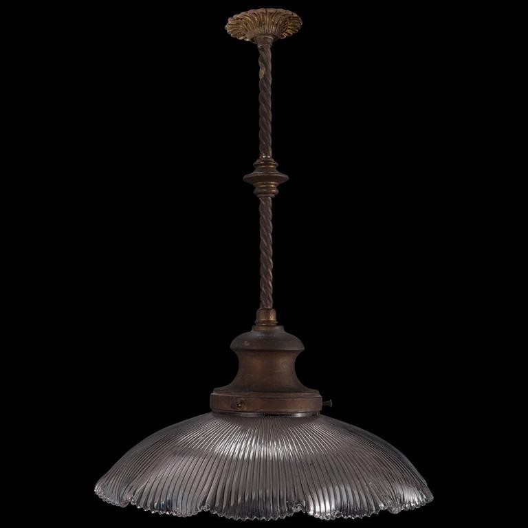 Holophane Ceiling Lamp at 1stDibs