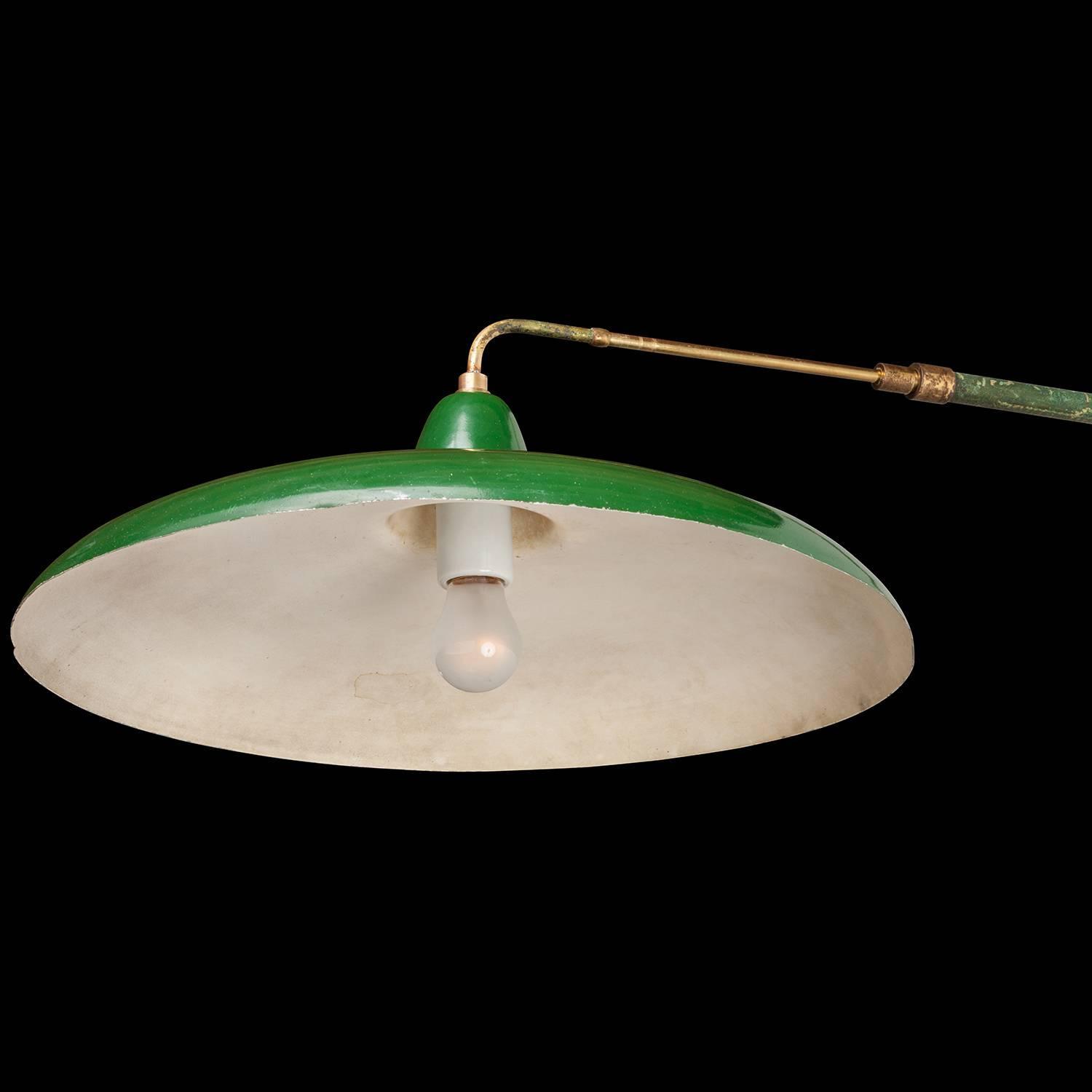 Green Extension Arm Lamp at 1stdibs