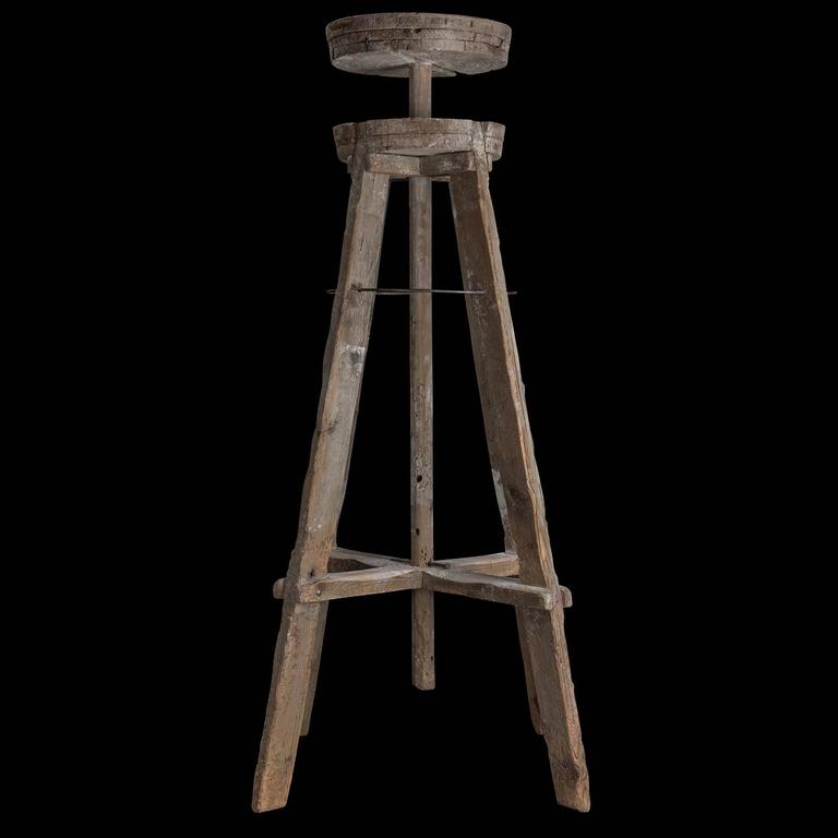 Primitive Sculpture Stand at 1stDibs