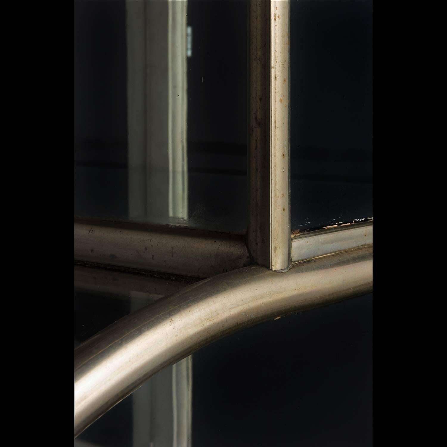 Nickel and Oak Tower Display Case, circa 1880 For Sale at 1stDibs