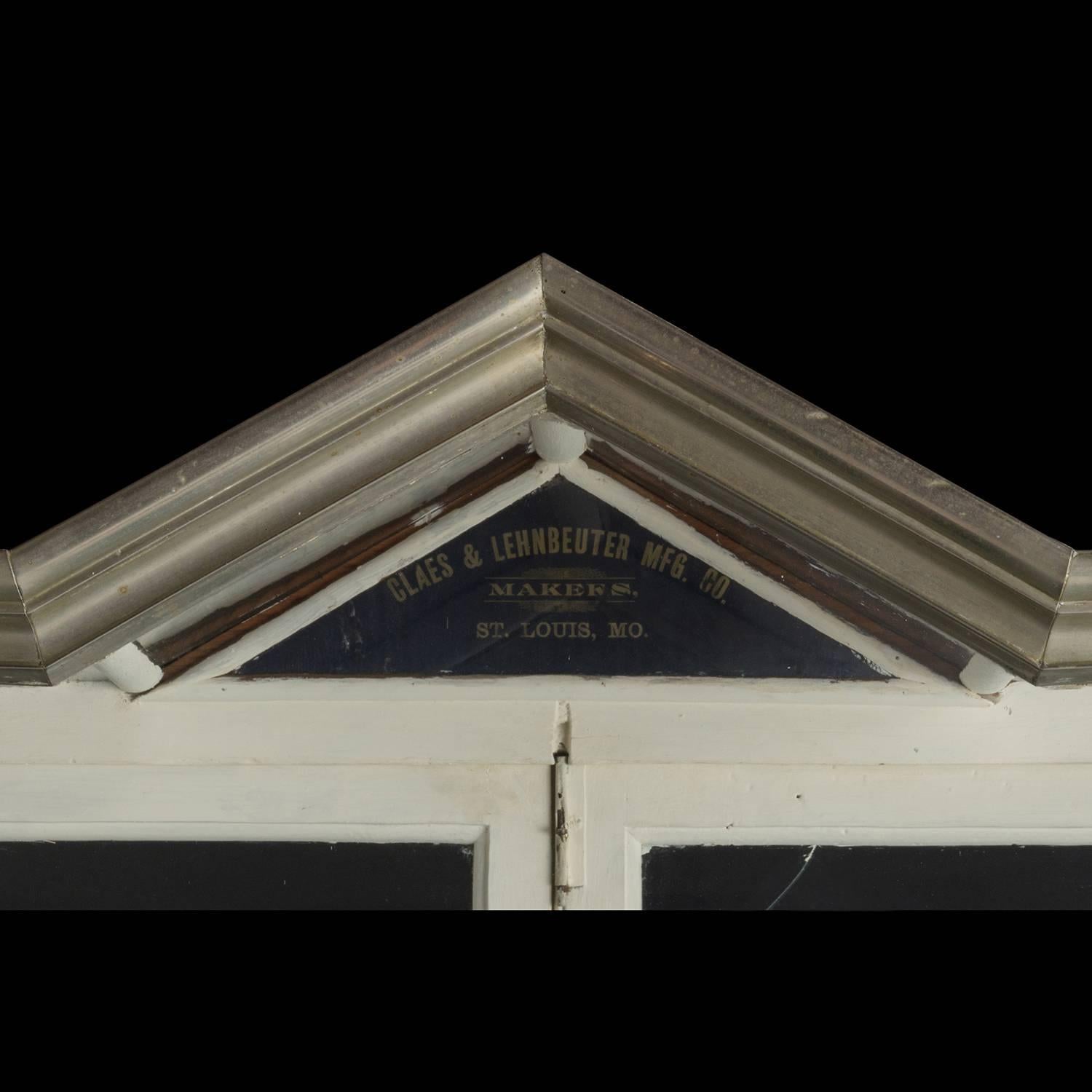 Nickel and Oak Tower Display Case, circa 1880 For Sale at 1stDibs